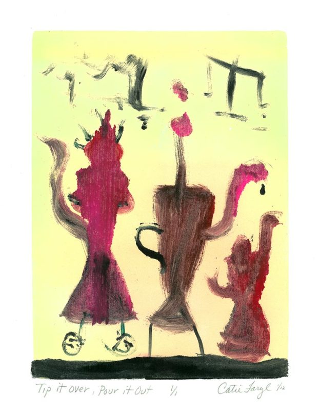 Tip it Over Pour it Out, Monotype Print by Catie Faryl - Catie Faryl's ...